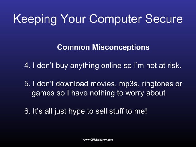 Keeping Your Computer Secure | PPT | Antivirus Software | Computer ...