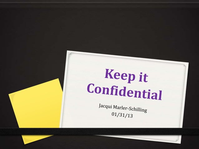 Keep it confidential v3 | PPTX
