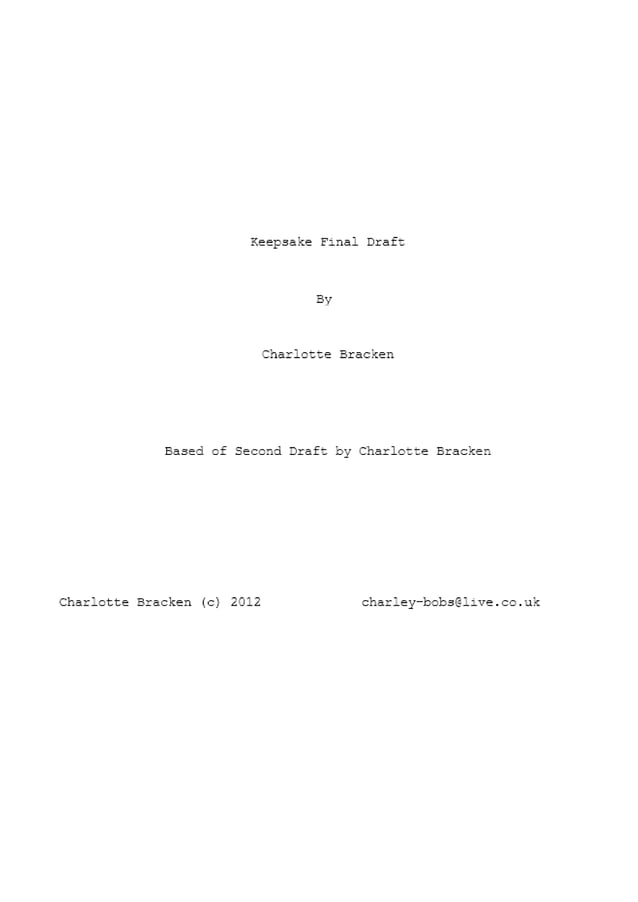 Keepsake final draft | DOCX