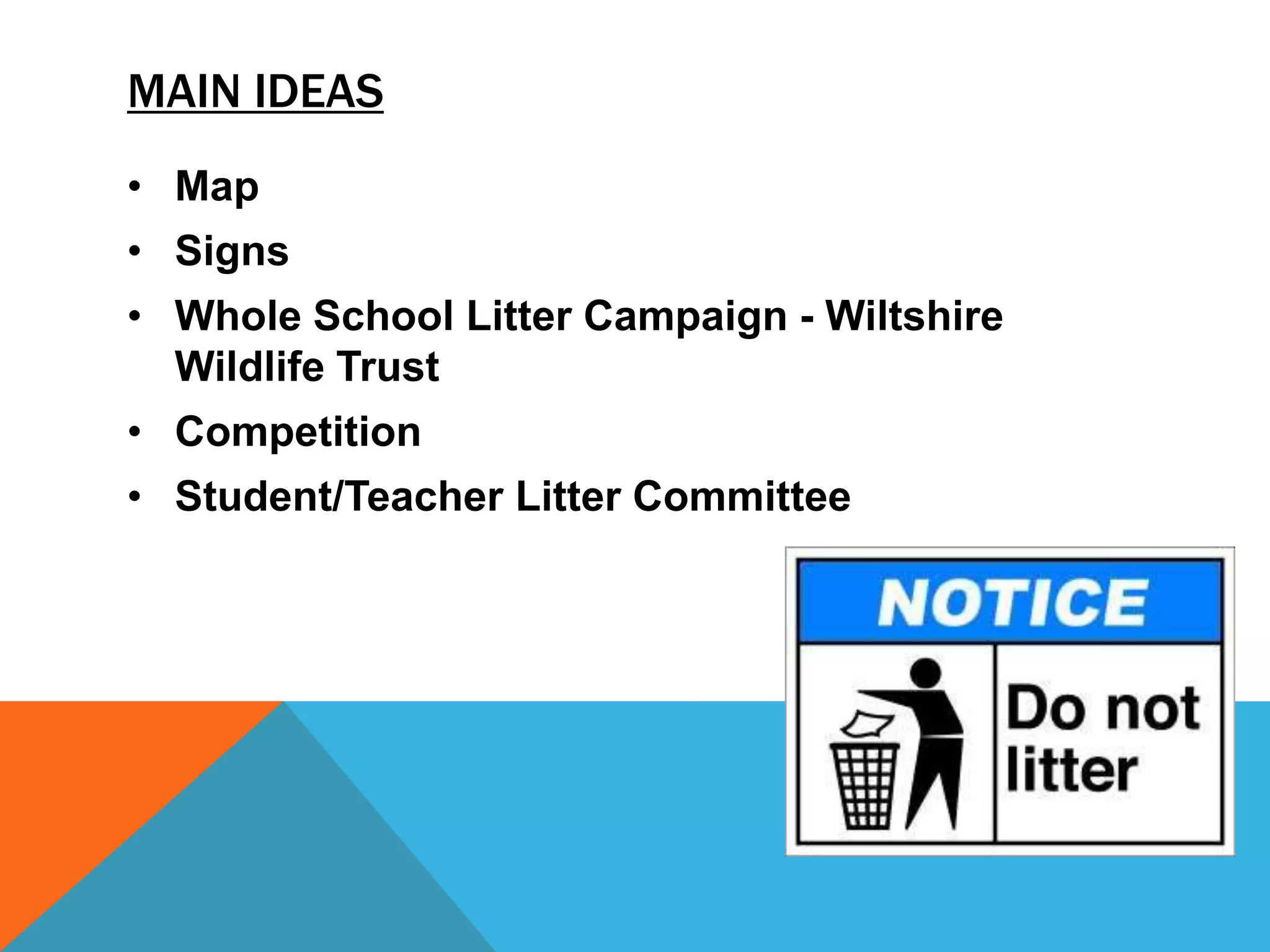 Ideas for reducing litter at PBAS | PPTX
