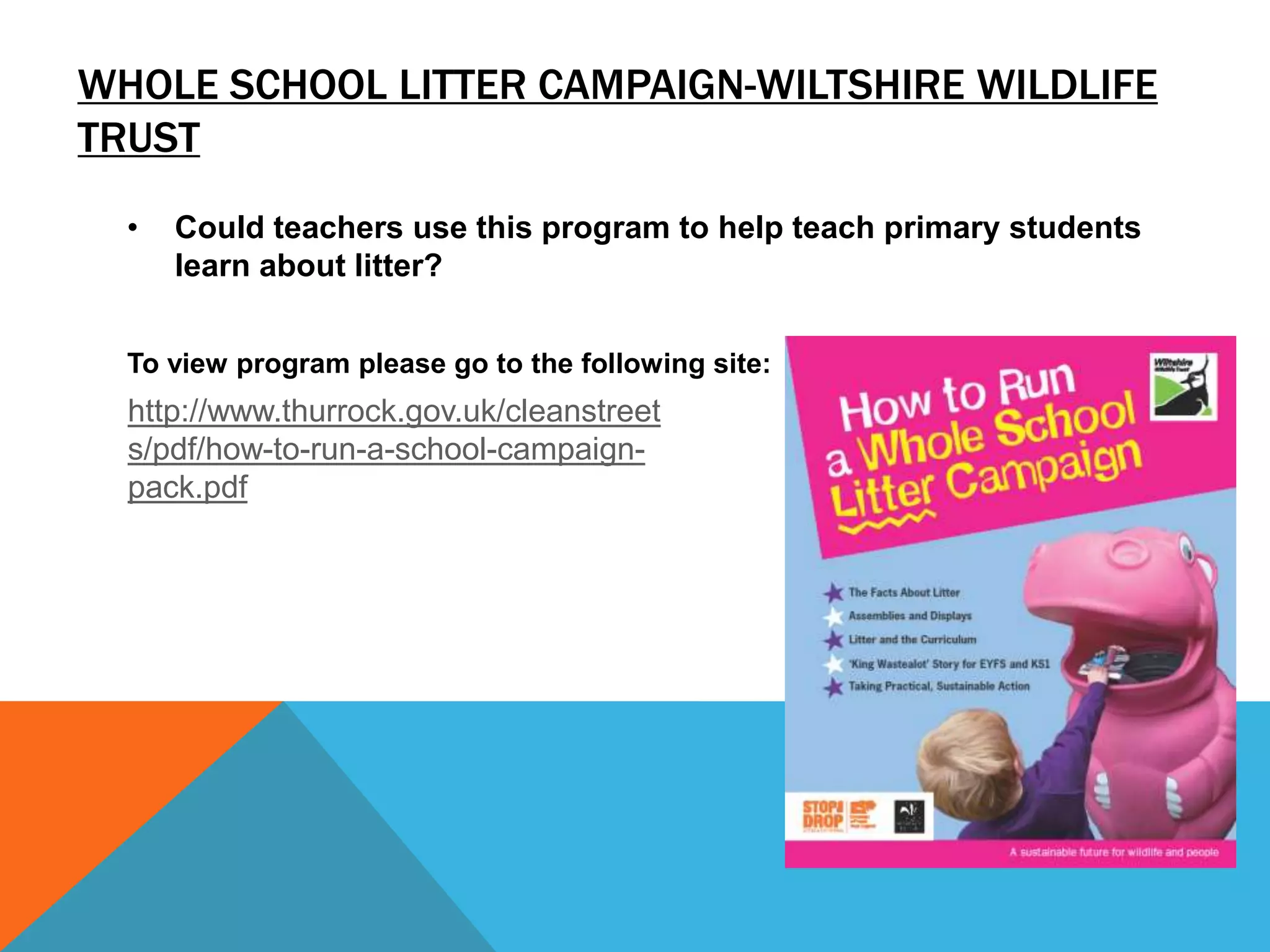 Ideas for reducing litter at PBAS | PPTX