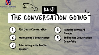 SPEAKING EXAMS: KEEP THE CONVERSATION GOING | PPT