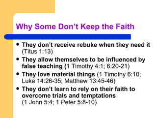 Keep the faith! | PPT