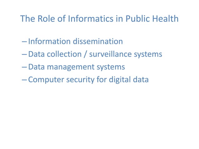 Keep us safe: An overview of US public health informatics systems and ...
