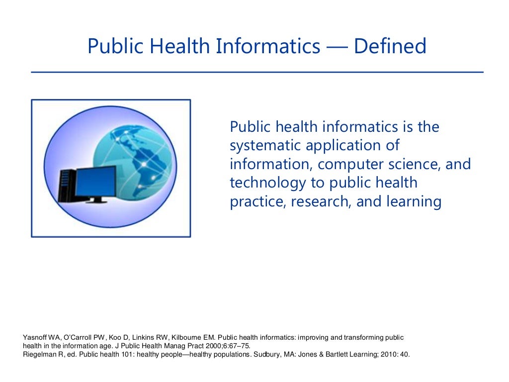 Keep us safe: An overview of US public health informatics systems and…