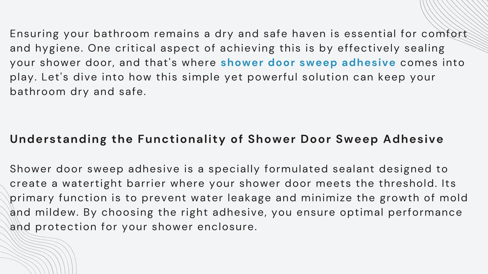 Keep Your Bathroom Dry and Safe with Premium Shower Door Sweep Adhesive.pdf