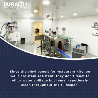 Keep Your Commercial Kitchen Walls Safe from Oil and Smoke. Choose PVC ...