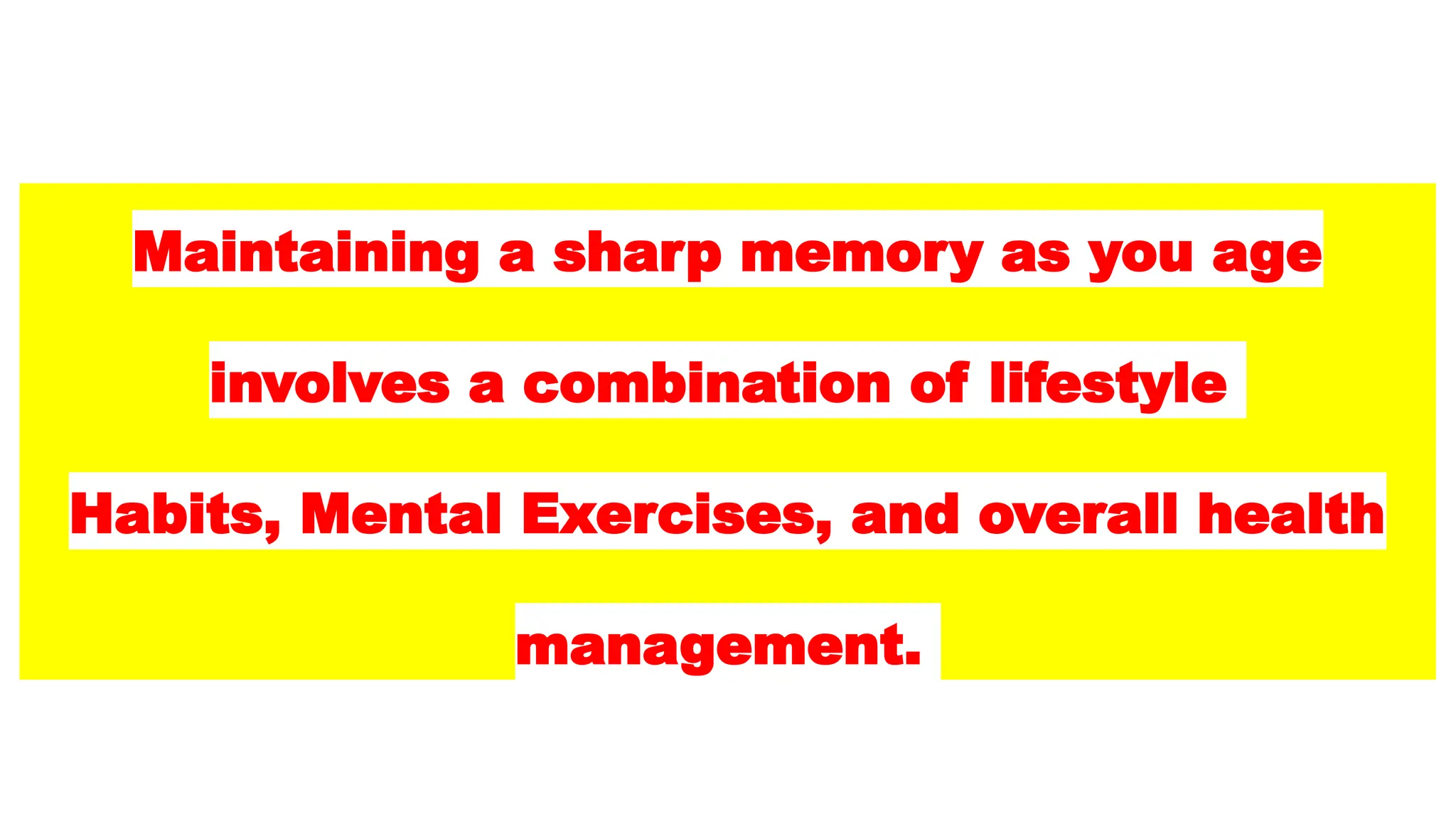 20 tips To keep your MEMORY SHARP after 50 : Dr Sharda Jain | PPT | Free Download
