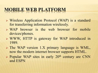 Evolution of Smart phone and its architecture | PPTX | Operating ...