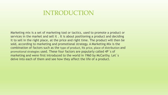 Marketing mix | PPT