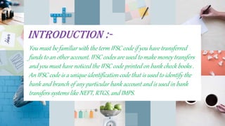 INDIAN FINANCIAL SYSTEM CODE | PPTX