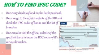 INDIAN FINANCIAL SYSTEM CODE | PPTX