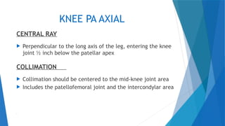 Knee radiographic positioning Keerthana knee[1].pptx