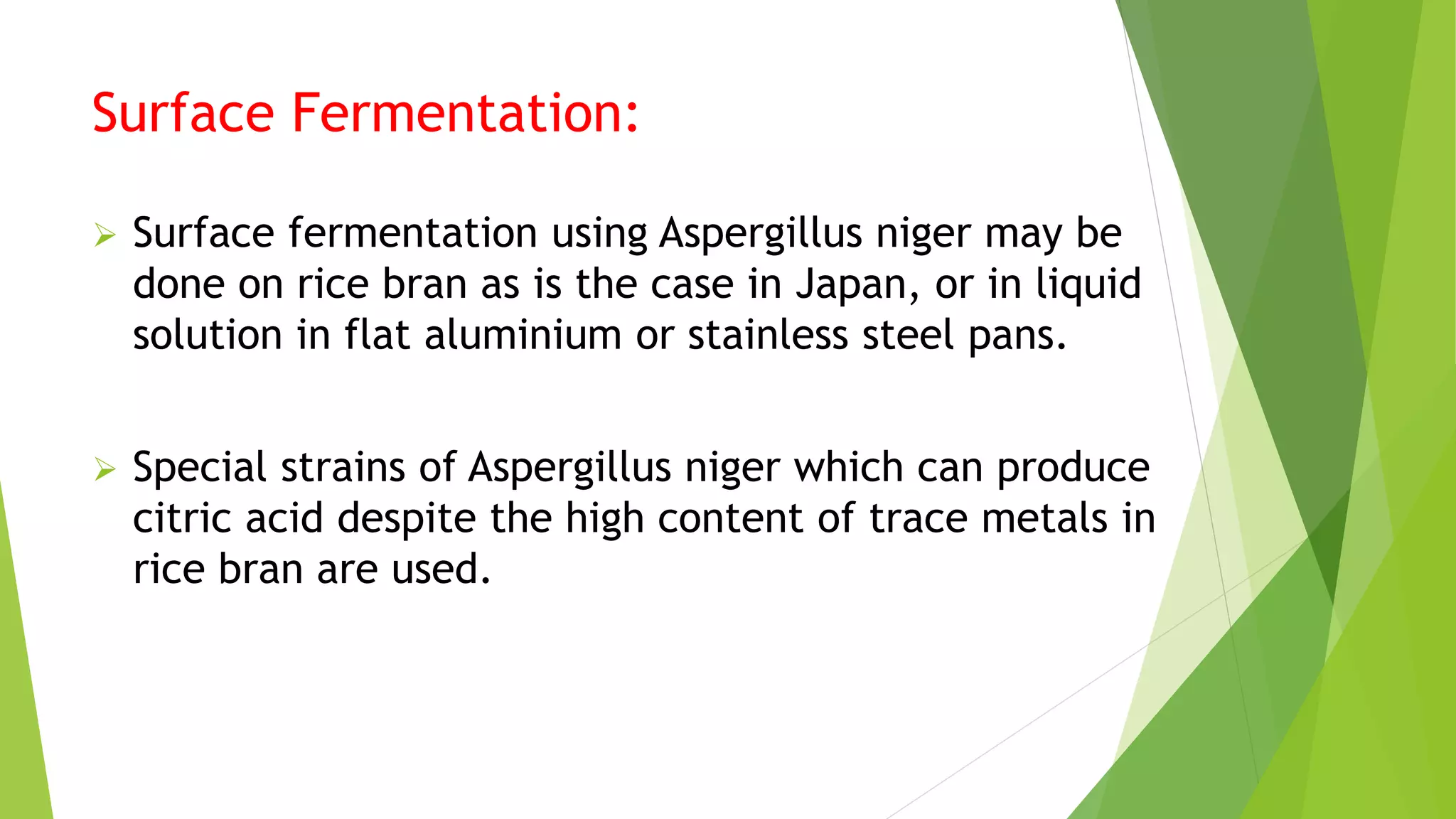 Citric Acid Production | PPTX
