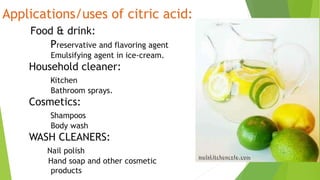 Citric Acid Production | PPTX