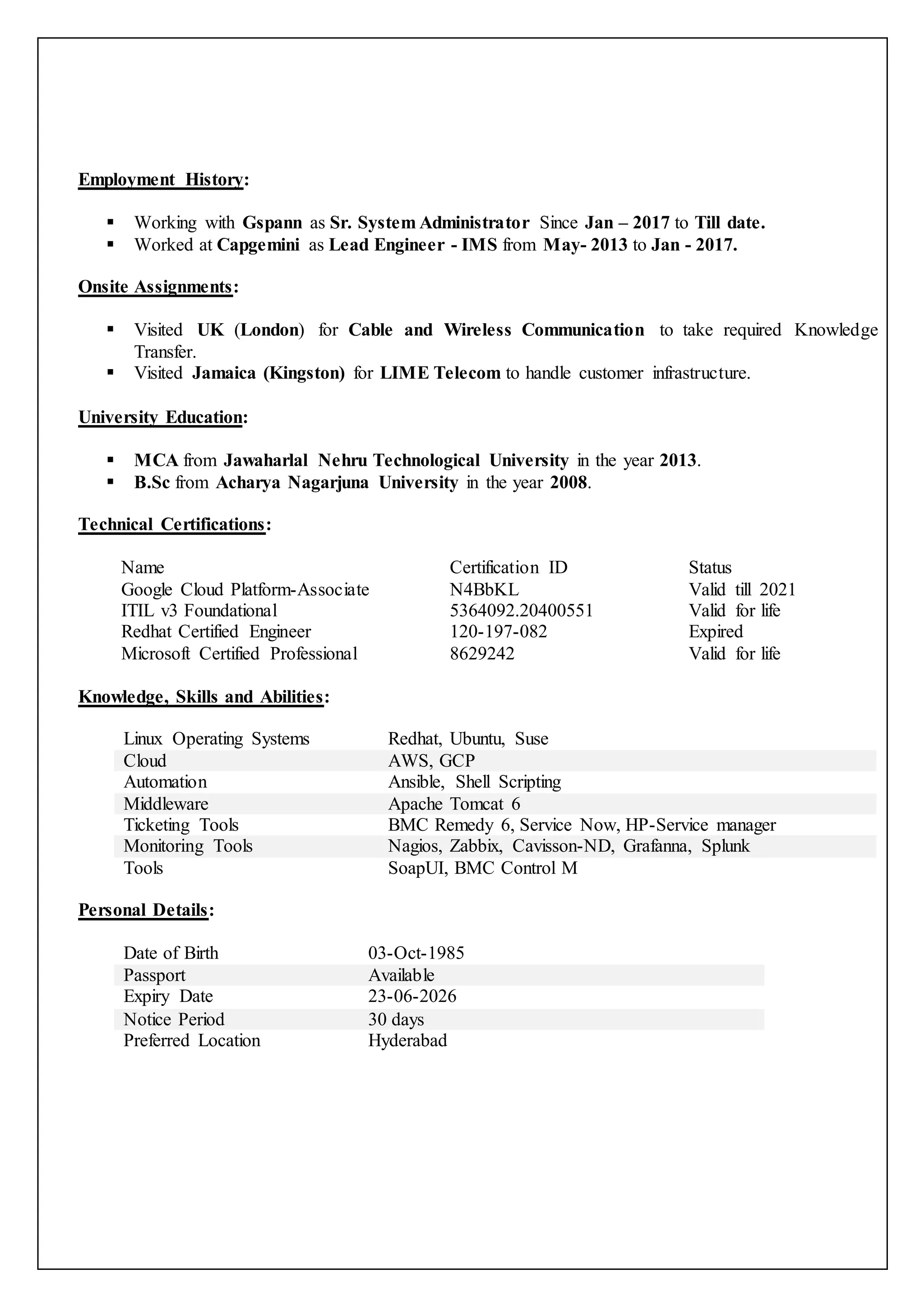 Keerthi babu resume | PDF