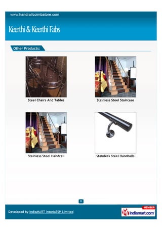 Keerthi & Keerthi Fabs, Coimbatore, Stainless Fabrication and Custom Railings | PDF