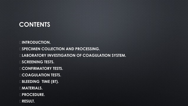 Laboratory Methods used in the Investigation of Coagulation Disorders ...