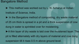 Composting of solid wastes, Anaerobic Digestion , methane production ...