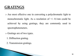 UV visible spectropy introduction and instrument | PPT