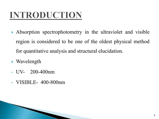 INSTRUMENTATION OF UV-VISIBLE SPECTROPHOTOMETRY | PPTX