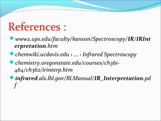 Interpretation of IR spectra | PPT