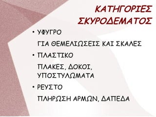ΤΕΧΝΟΛΟΓΙΑ ΔΟΜΙΚΩΝ ΥΛΙΚΩΝ - ΚΕΦΑΛΑΙΟ 10: ΣΚΥΡΟΔΕΜΑ | ODP