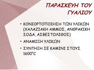 ΤΕΧΝΟΛΟΓΙΑ ΔΟΜΙΚΩΝ ΥΛΙΚΩΝ - ΚΕΦΑΛΑΙΟ 15: ΓΥΑΛΙ | ODP