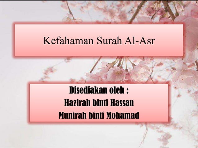 Kefahaman Surah Al-Asr | PPTX