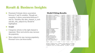 Predicting Online News Popularity | PPTX