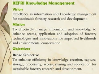 Knowledge Management at KEFRI | PPT