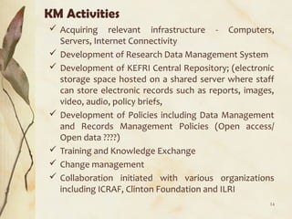 Knowledge Management at KEFRI | PPT