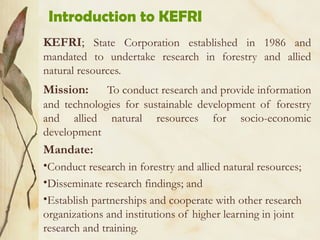 Knowledge Management at KEFRI | PPT