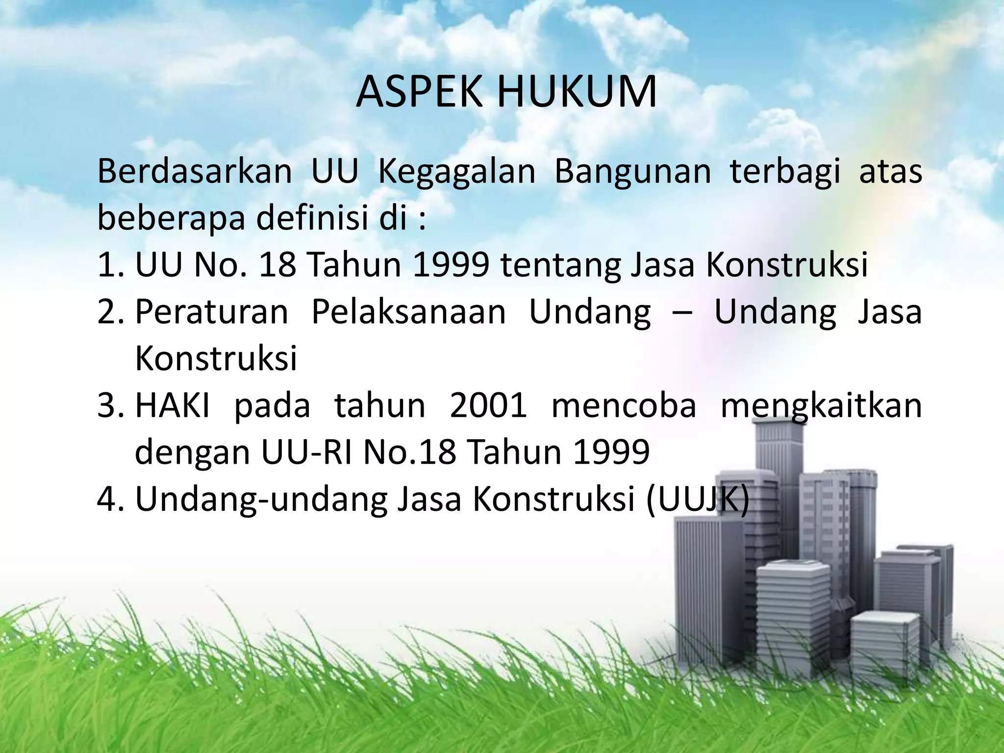 Kegagalan dalam konstruksi bangunan gedung | PPTX