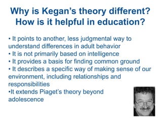 Kegan Constructive Developmental Theory | PPTX