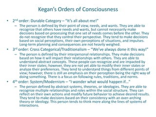 Kegan Constructive Developmental Theory | PPTX