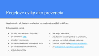 Kegelove cviky – Základné informácie a návod na cvičenie | PPTX