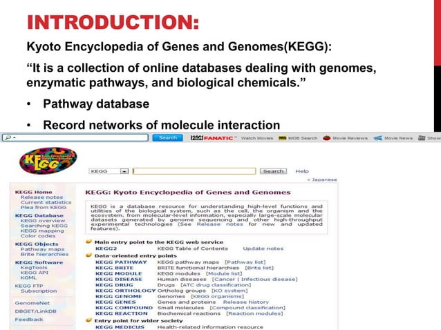 Kegg database resources | PPTX | Databases | Computer Software and Applications
