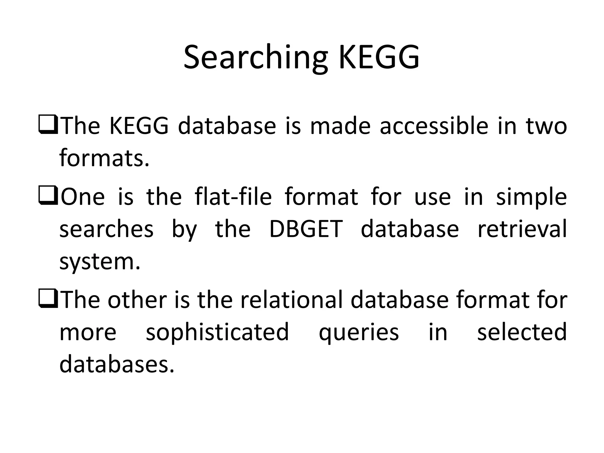 Kegg databse | PPTX