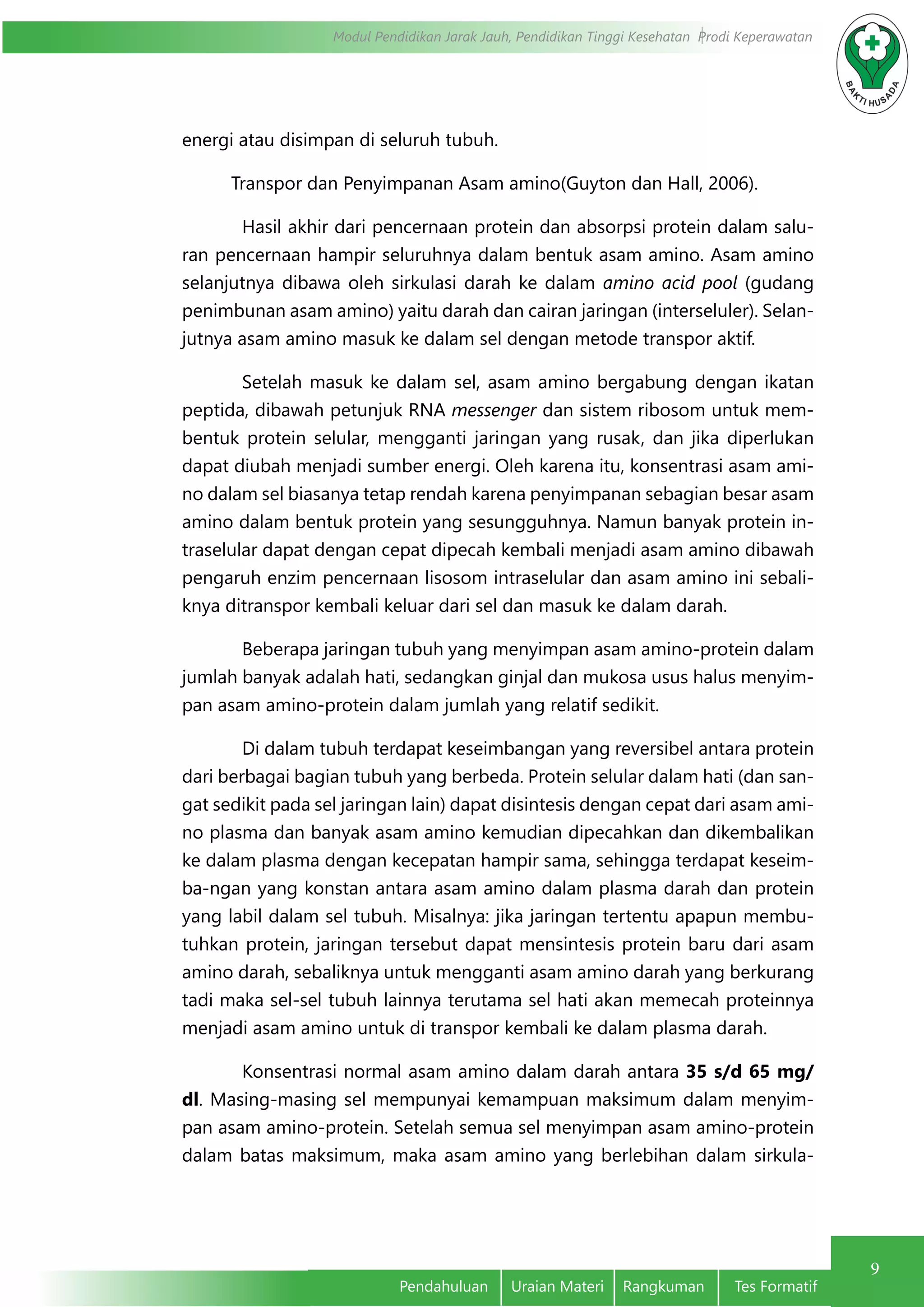 Proses Pencernaan dan Metabolisme Protein | PDF