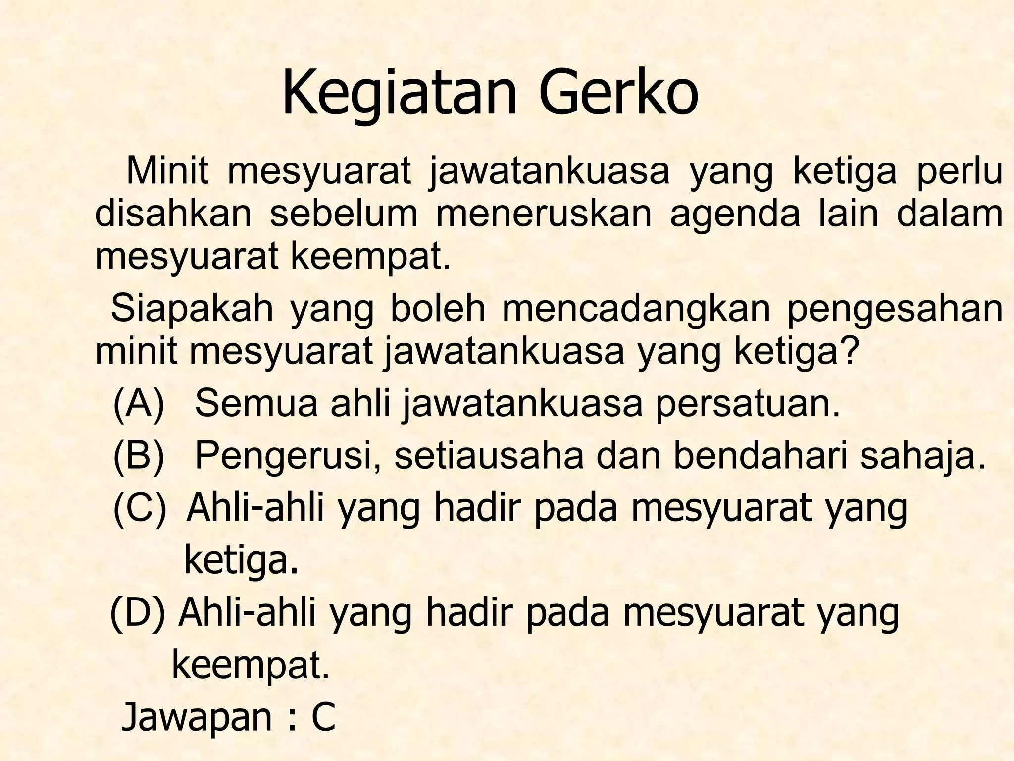 Kegiatan gerko | PPT