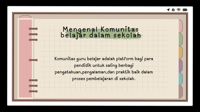 Kegiatan Komunitas Belajar dalam sekolah .pptx