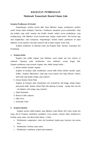 Kegiatan pembiasaan | DOCX
