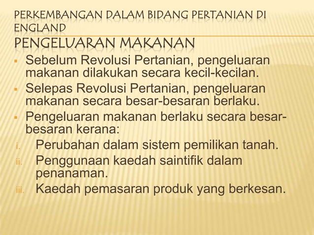 Kegiatan pertanian di england pada abad ke 17 m | PPTX