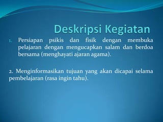 Kegitan belajar menggunakan model time token | PPTX