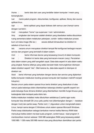 Kegunaan partisi swap d linux | PDF