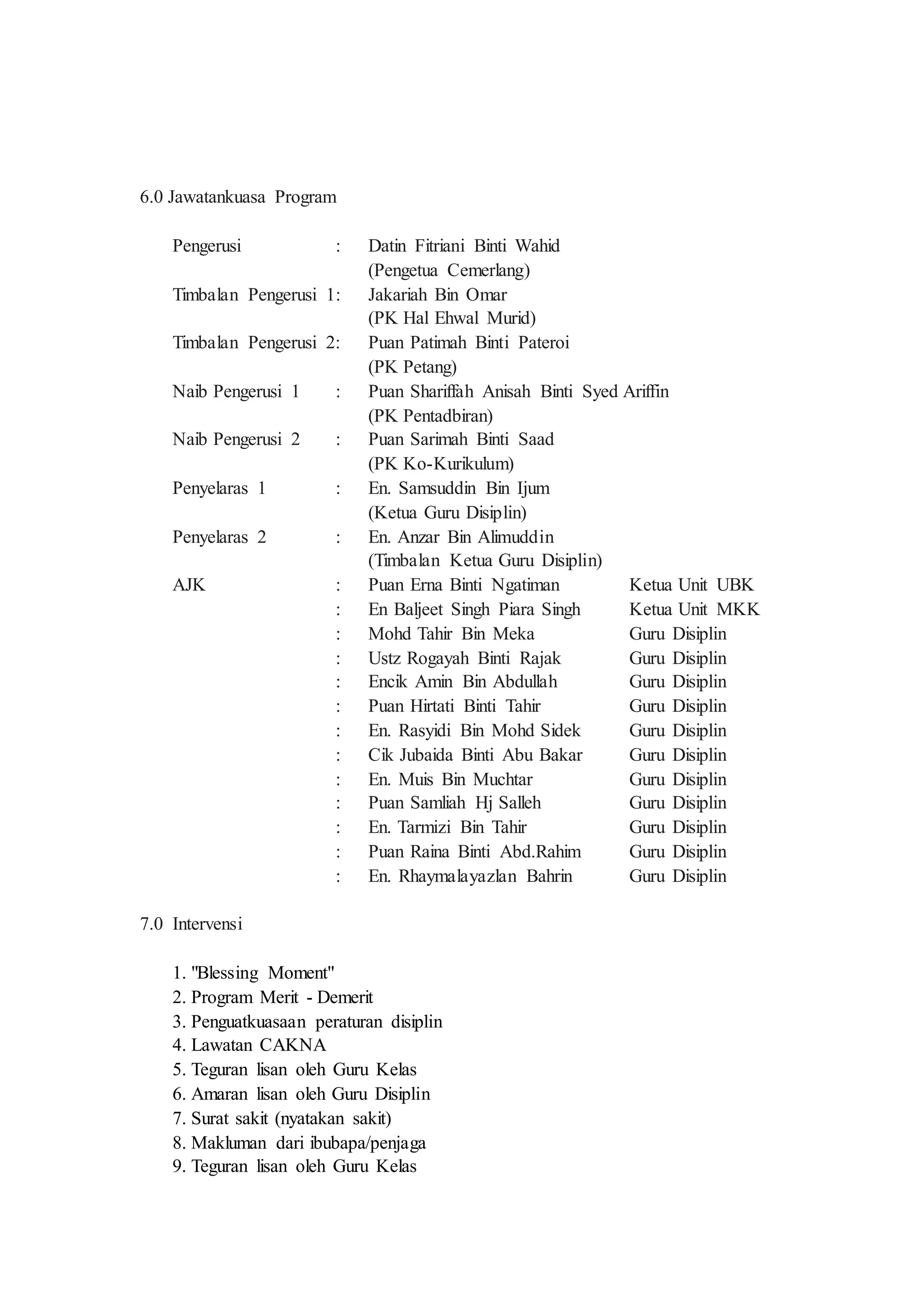 Kehadiran 100% | DOC