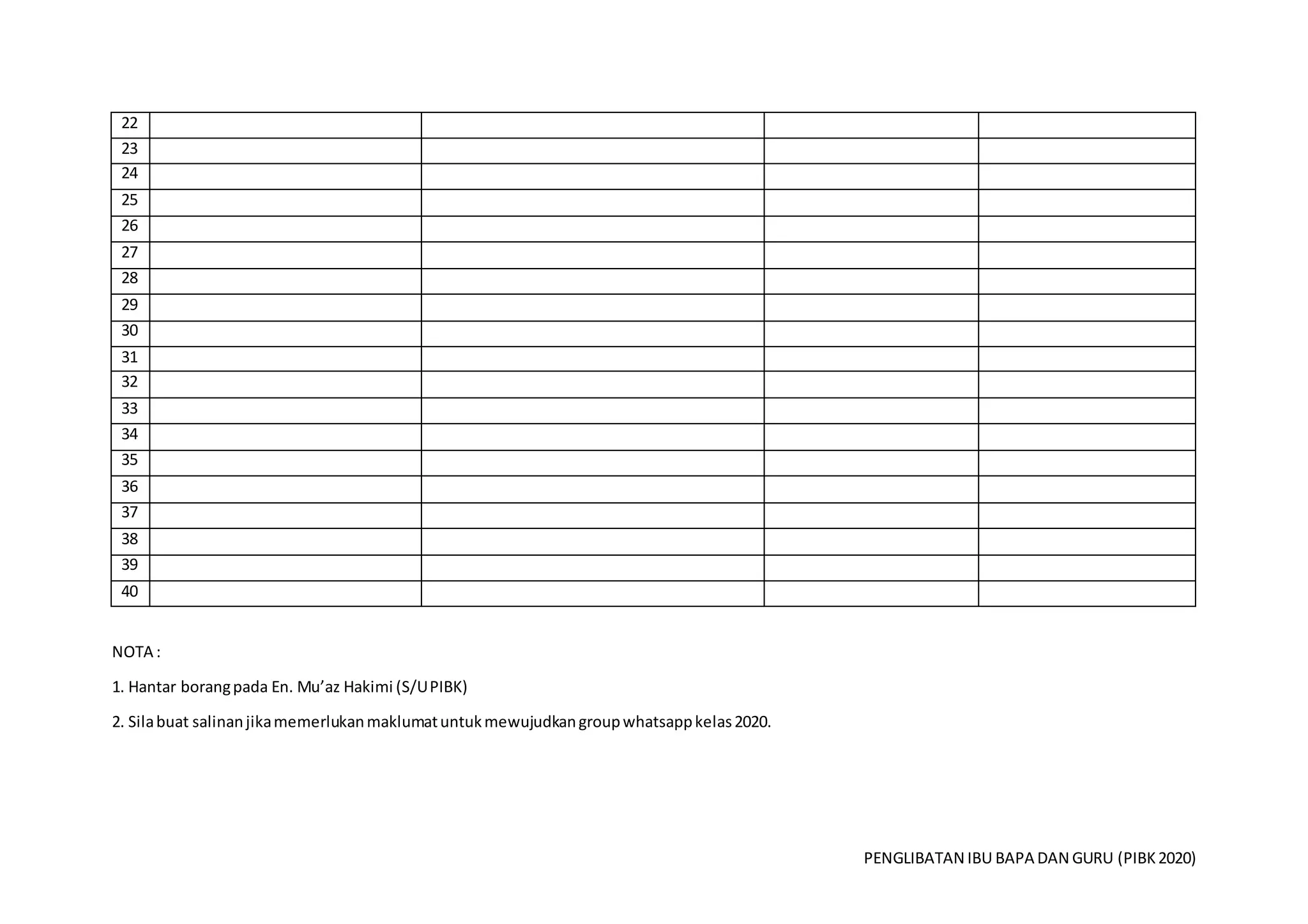 Kehadiran ibu bapa sksa 2