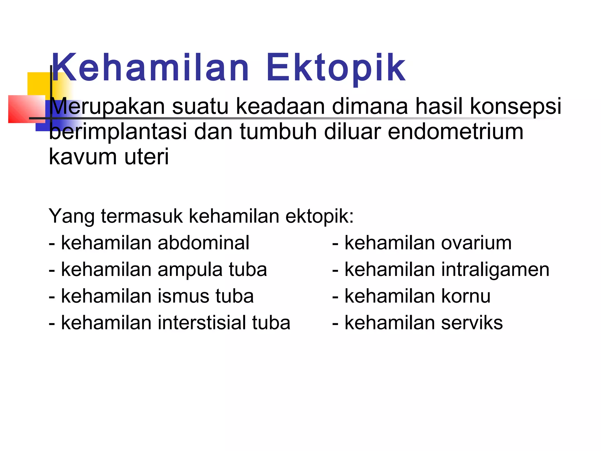 Kehamilan ektopik | PPT