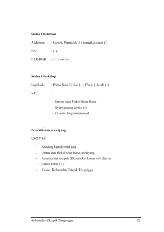 Kehamilan ektopik terganggu | PDF